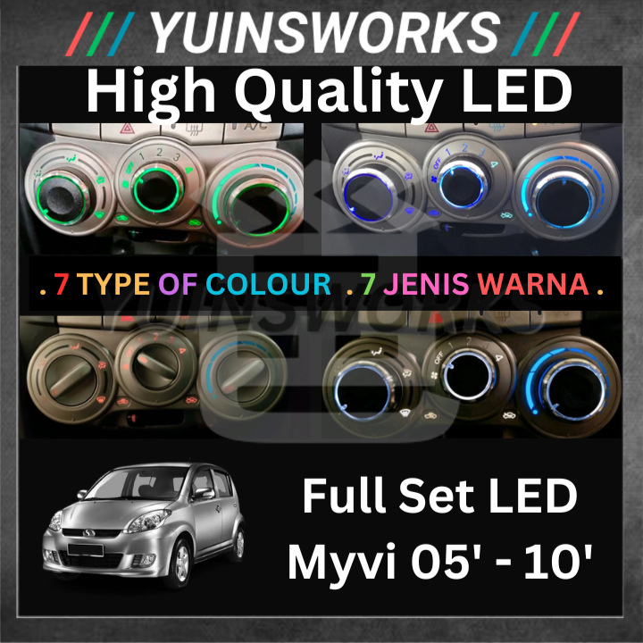 Myvi 05'-10' LED gear lever/knob / No Plate / Headlight / Aircond panel ...