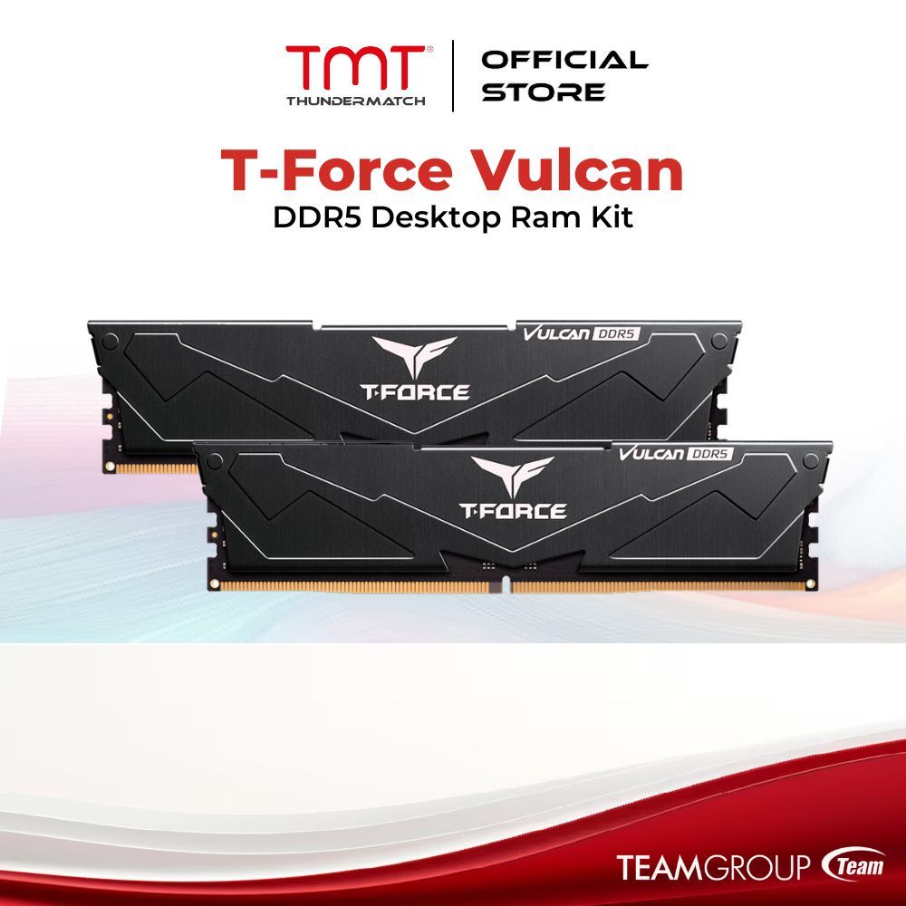 TMT Team Group T-Force Vulcan DDR5 Desktop RAM Kit (8GBx2) 5200MT/s ...