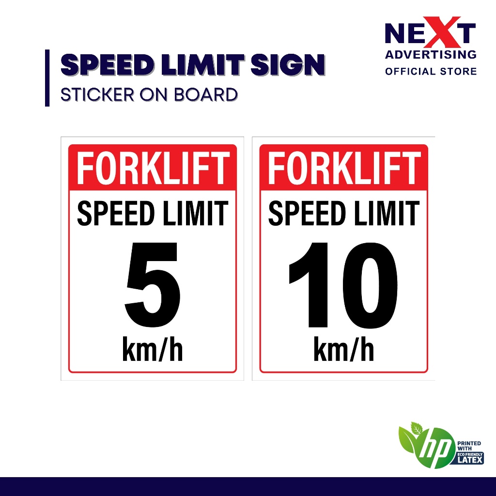 Forklift Speed Limit Sign | Sticker on Board | Shopee Malaysia