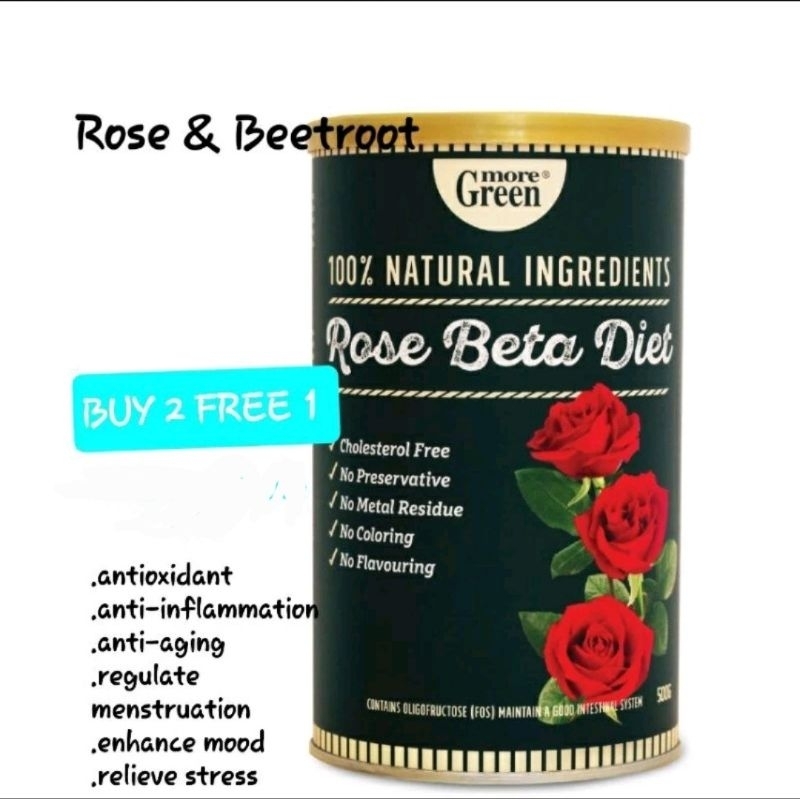 (B2F1)MORE GREEN Rose Beta Diet 500g x 3 | Shopee Malaysia
