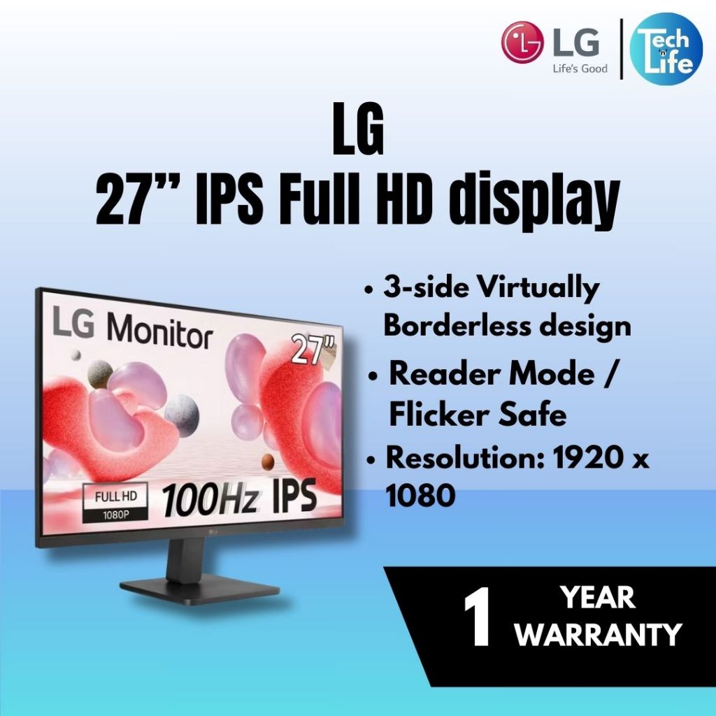 LG 27MR400 27 Inch IPS Full HD Monitor With Amd Freesync™ | Shopee Malaysia