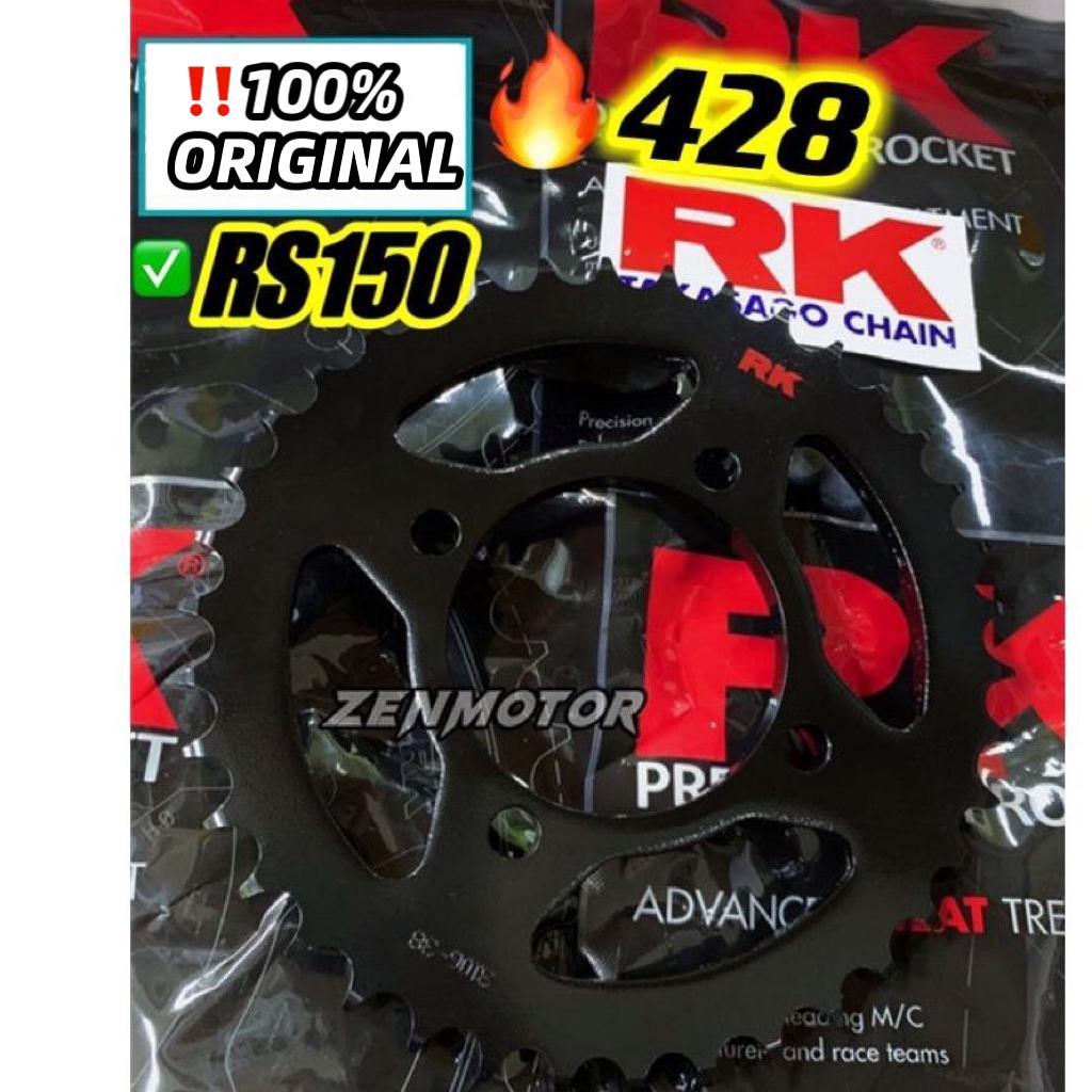 100% ORI RK RS150 RSX RS-X 428 SPROCKET SPOKET 428 RS V1 V2 V3 GOLD ...