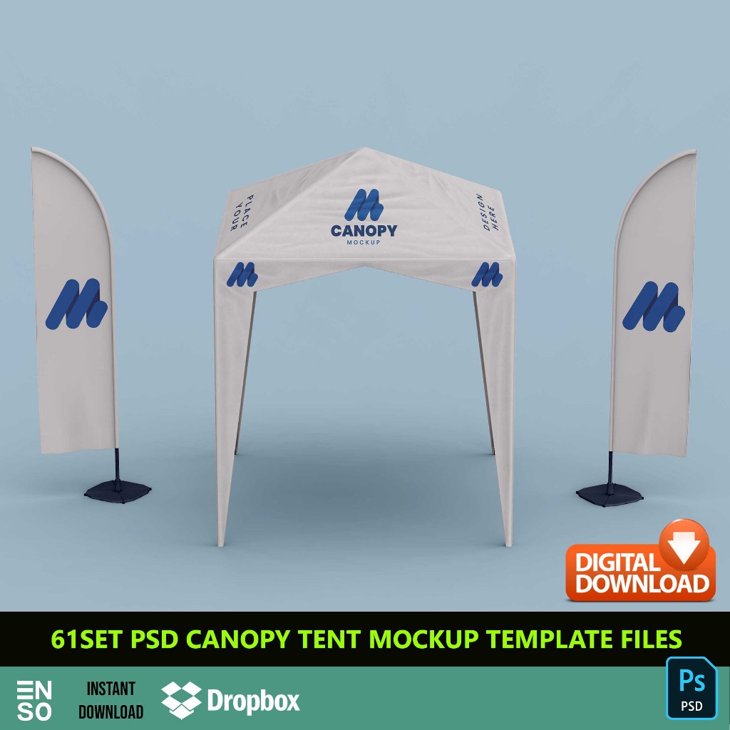 61-Set PSD Canopy Tent Mockup Template File | PHOTOSHOP Editable Mockup ...