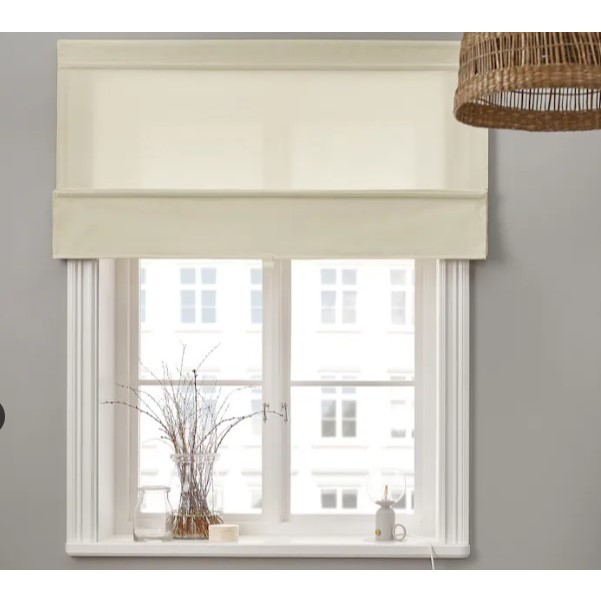 IKEA RINGBLOMMA Roman blind, Bidai Roman, Curtain Window (beige ...