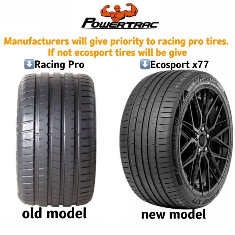 NEW TYRES POWERTRAC Racing Pro Ecosport X77 TREADWEAR GOOD TRACTION ...