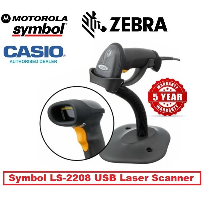 Zebra Symbol ls2208 Original handheld 1D Barcode Scanner - RS232 ...