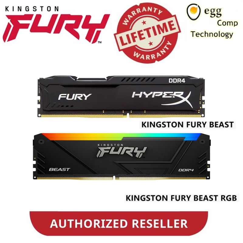 Kingston HyperX FURY | Kingston Fury Beast | RGB 4GB/8GB/16GB DDR4 2400/ 2666/ 3200/ 3600 Mhz ...