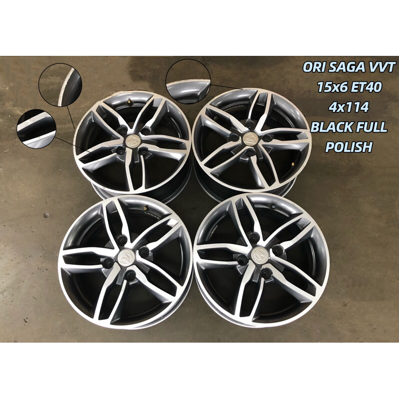 USED RIM ORI SAGA VVT 15 INCH FOR SAGA VVT IRIZ GEN2 PERSONA WAJA ...