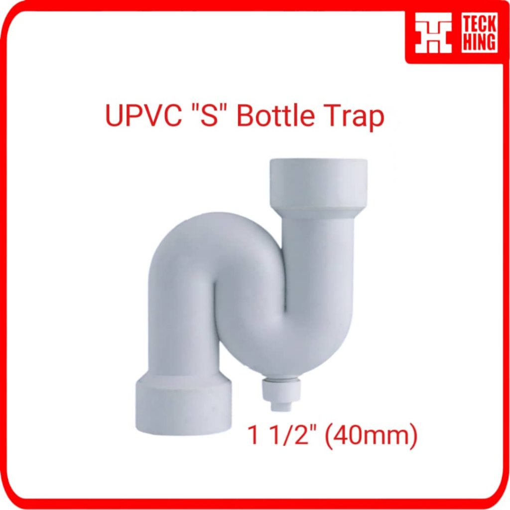 UPVC Bottle Trap S Trap for Kitchen Sink and Toilet Basin 40mm | Shopee ...