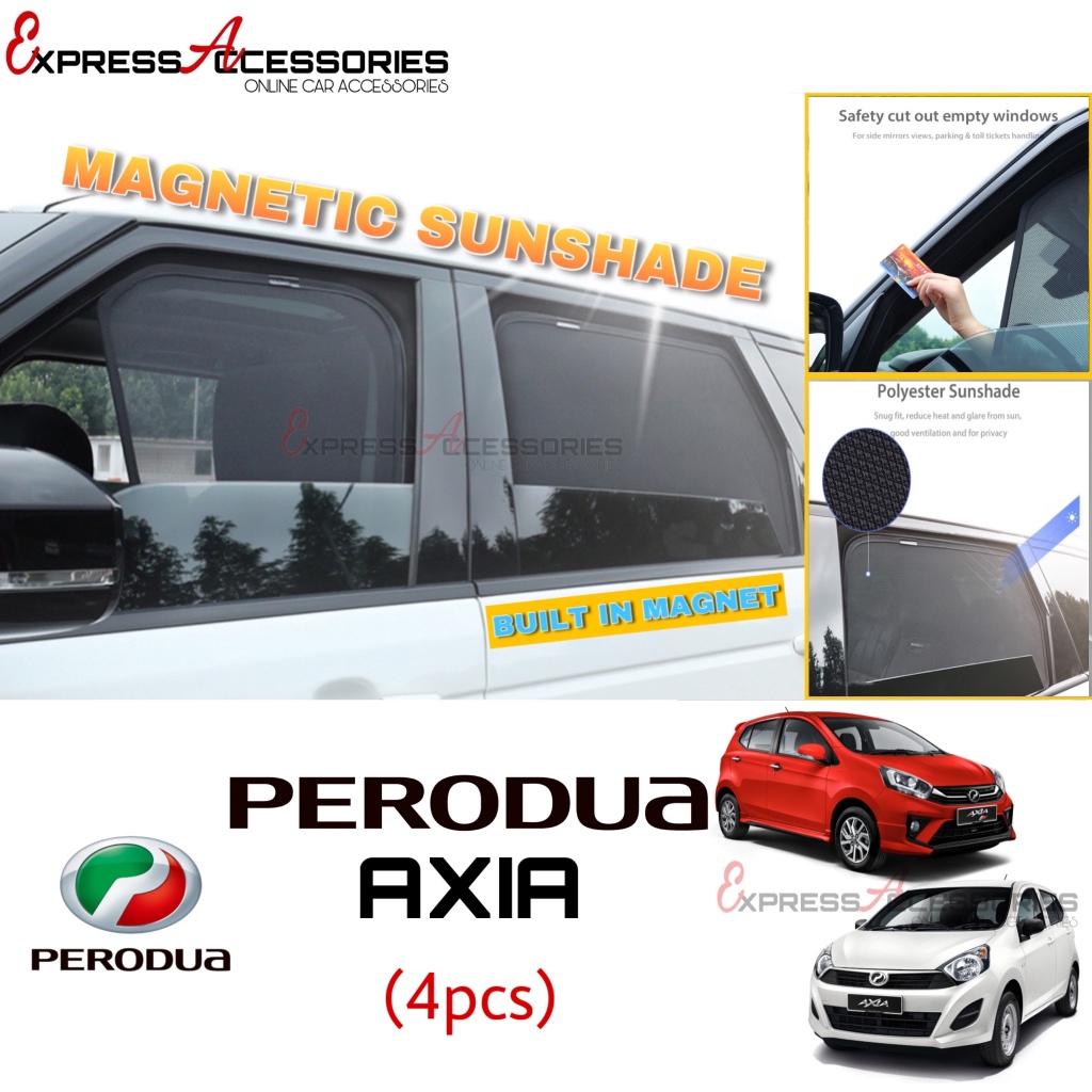 Magnetic Sunshade Perodua Axia 2014-2022 (4pcs) Axia E Axia Rahmah 2023 ...