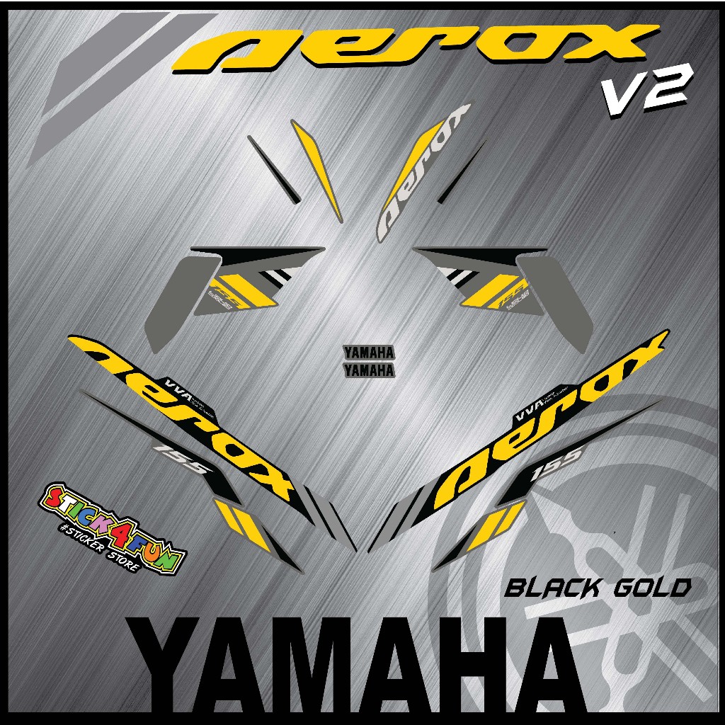 STRIPE MOTOR YAMAHA NVX / AEROX 155 V2 (26) TH 2021 CUSTOM BODY STICKER ...