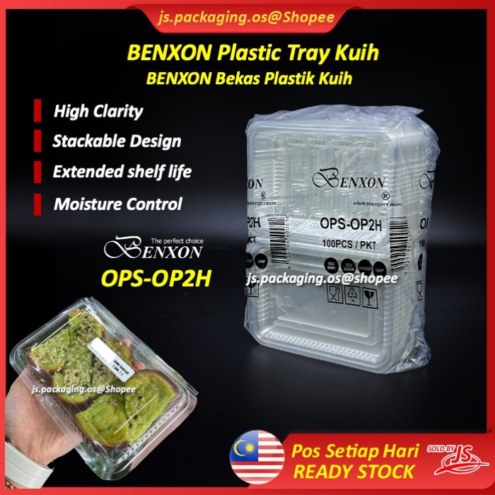 OPS-OP2H Benxon Disposable Plastic Tray Budget Food RM3 Bekas Makanan ...