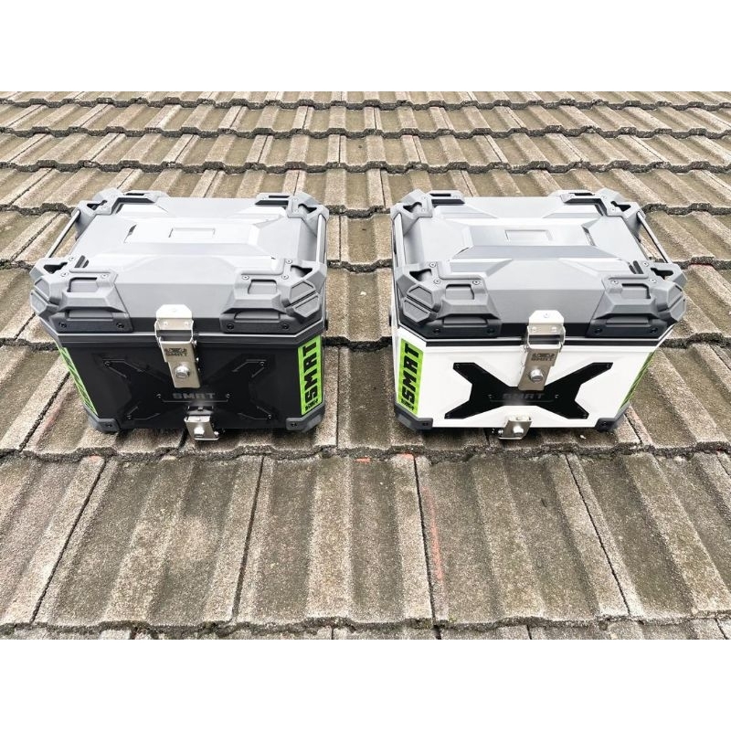 Helmet Box Double Lock TANKER ABS TOP BOX 45liter with Box plate ...