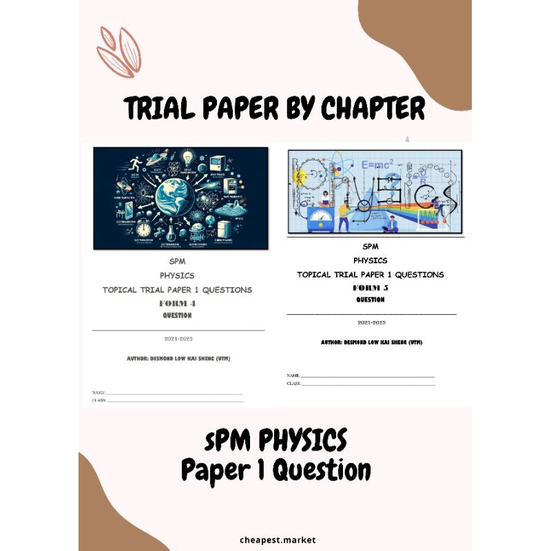 SPM Physics Collection of Trial Paper 1 Question By Topics 2021-2023 ...