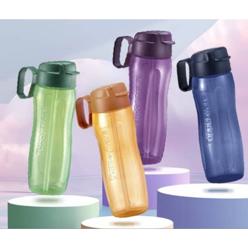 Tupperware Slim Eco Bottle 500ml with Straw & Handle | Shopee Malaysia