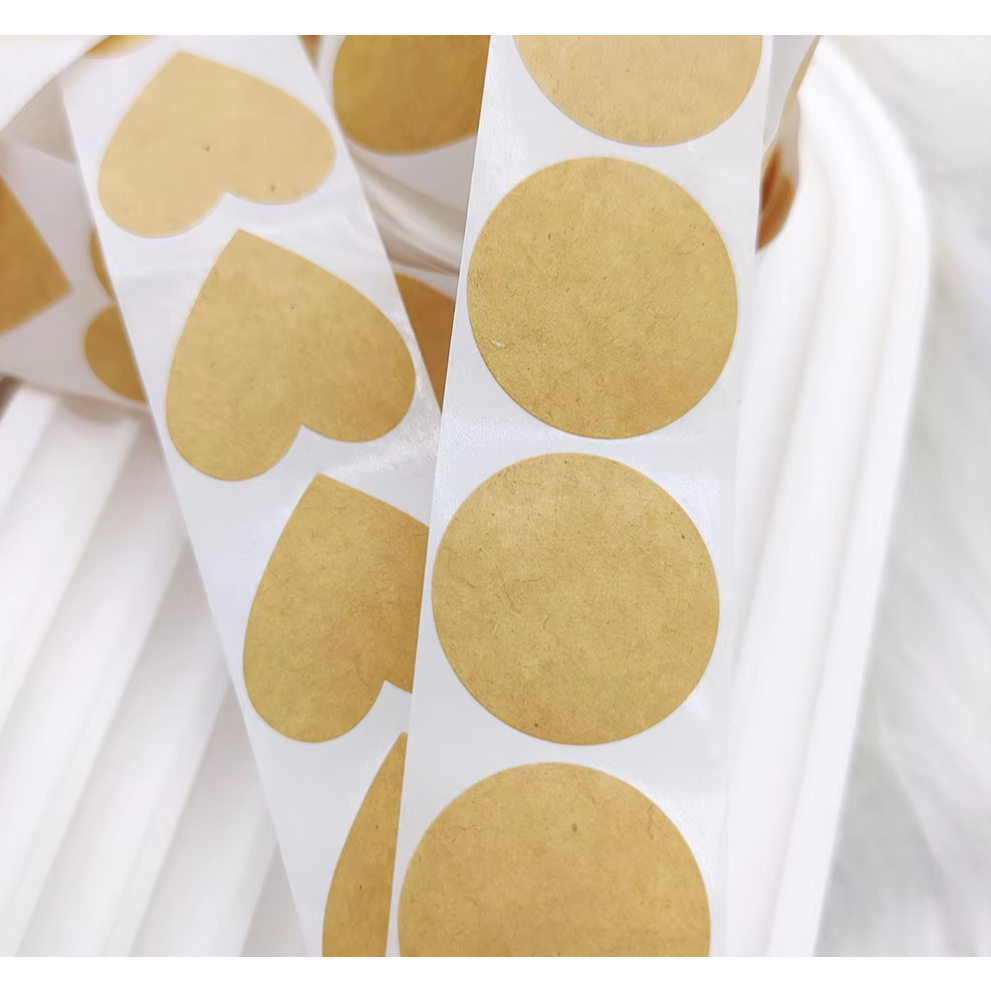 1.5inch Round Blank Kraft Paper Label Stickers DIY Handmade Gift ...