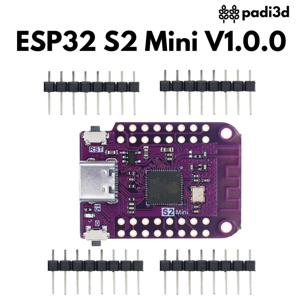 ESP32 S2 Mini V1.0.0 - LOLIN WIFI IOT Development Board ESP32-S2FN4R2 4MB FLASH 2MB PSRAM ...