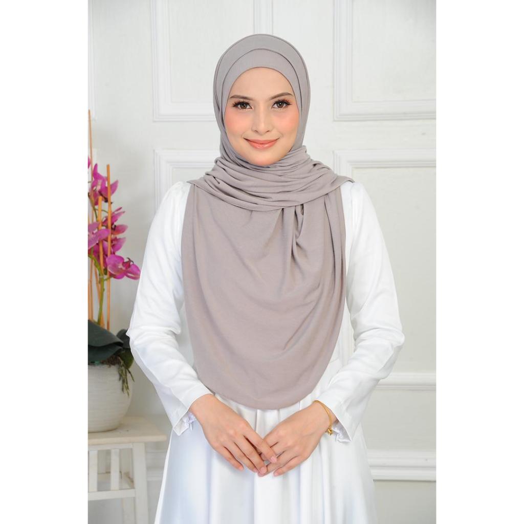 INSTANT SHAWL INNER COTTON JERSEY (HALF INNER ATTACH) | Shopee Malaysia