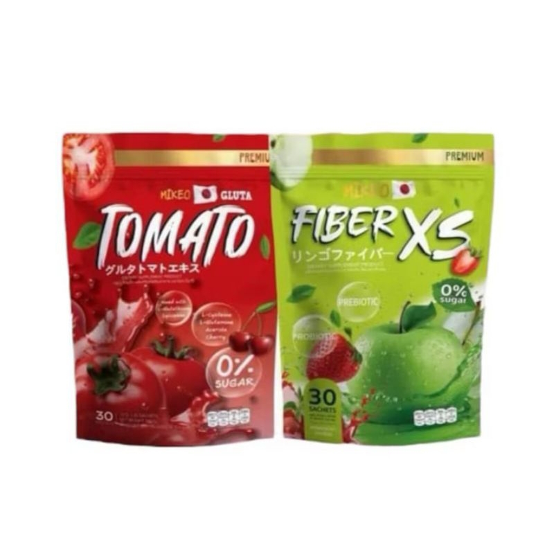 Mikeo Fiber Apple Flavor / TOMATO Mikeo Glutathione (30 sachets ...