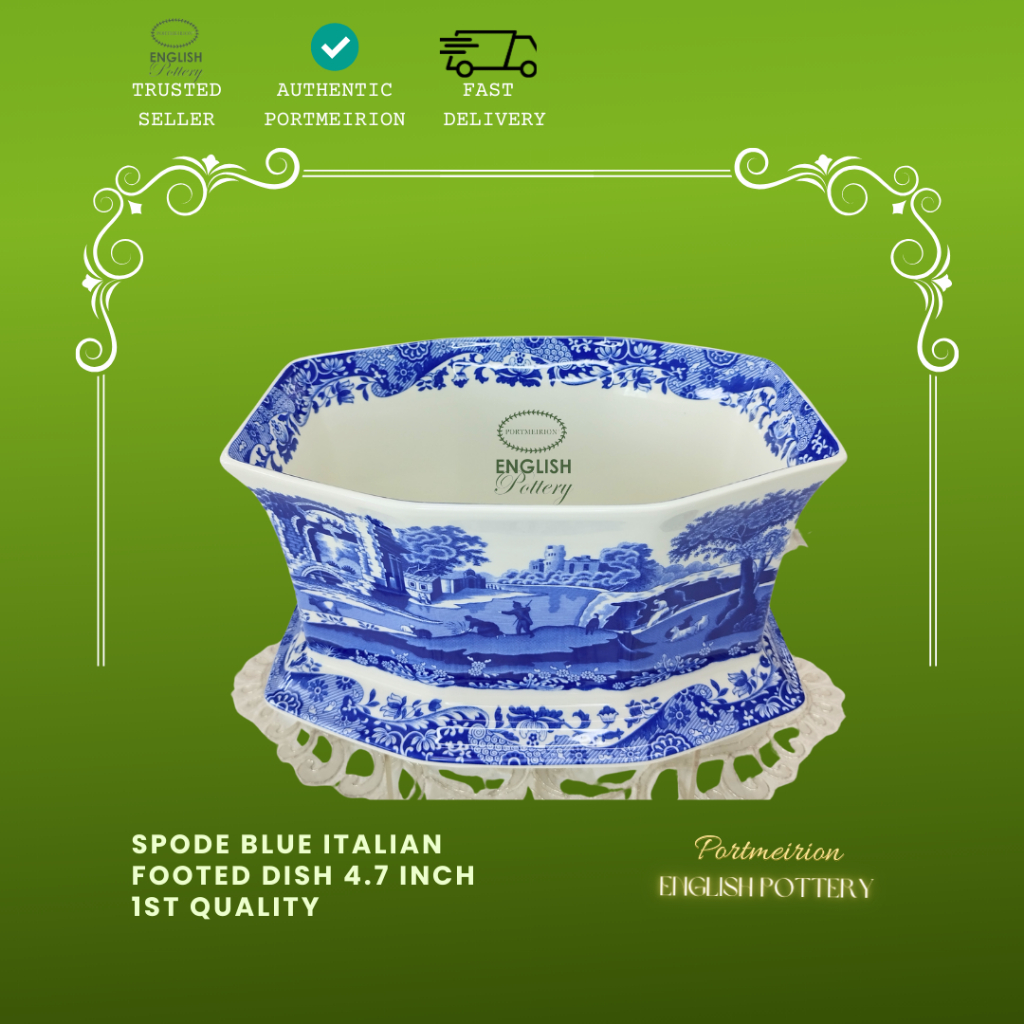 Spode Blue Italian Double Planter 10 inch 1st Quality (CHN) | Shopee ...