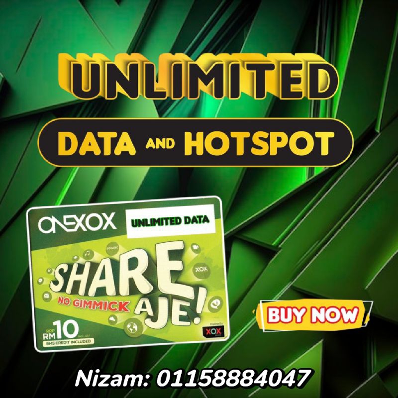 Simkad ONEXOX Validity 1 Tahun / UNLIMITED HOTSPOT (Prepaid) | Shopee ...