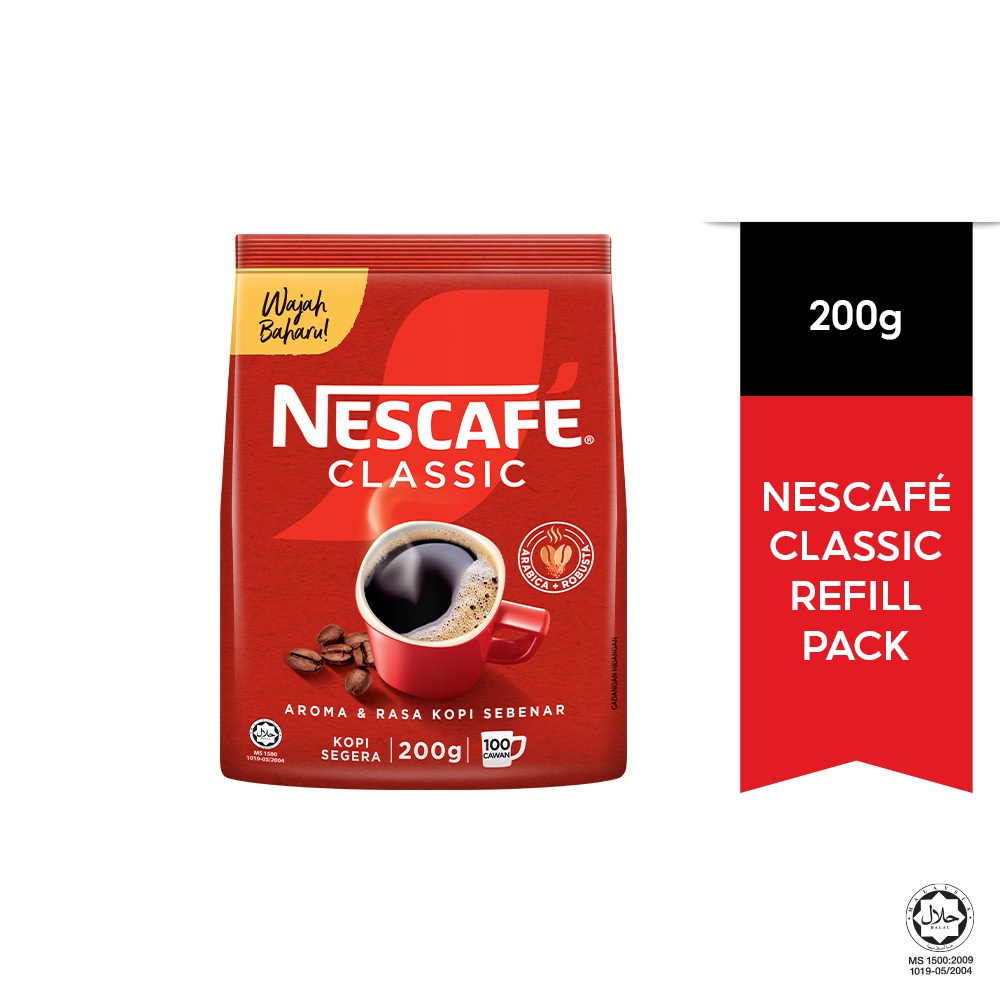 Nescafe Classic Instant Coffee Powder Refill Pack 200g | Shopee Malaysia