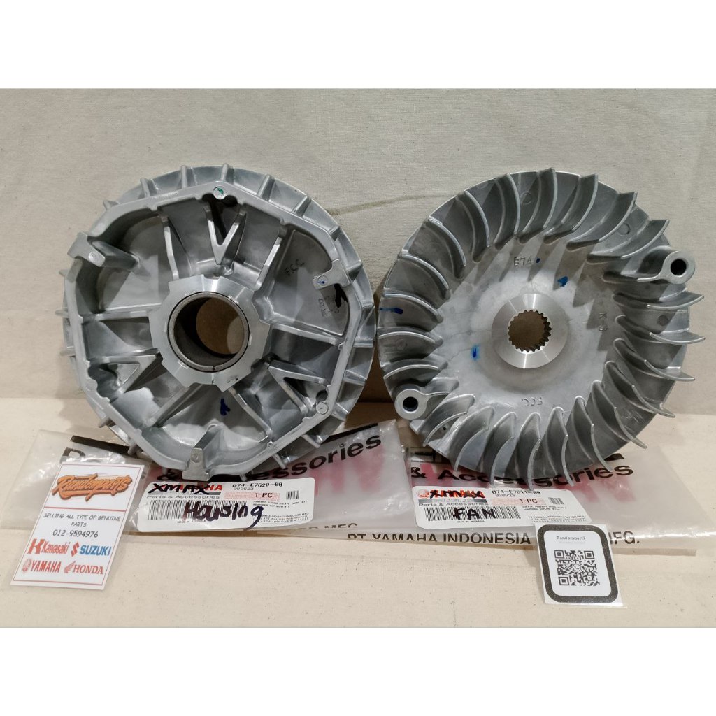 XMAX FORNT PULLEY HOUSING + FAN // B74-E7620-00 / B74-E7611-00 PRIMARY SLIDING SHEAVE FIXED ...