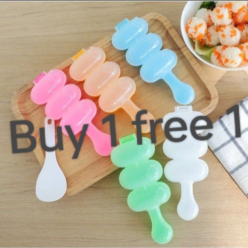 (Buy 1 free 1) Sushi Rice Ball Maker/shaker mould with mini rice paddle ...