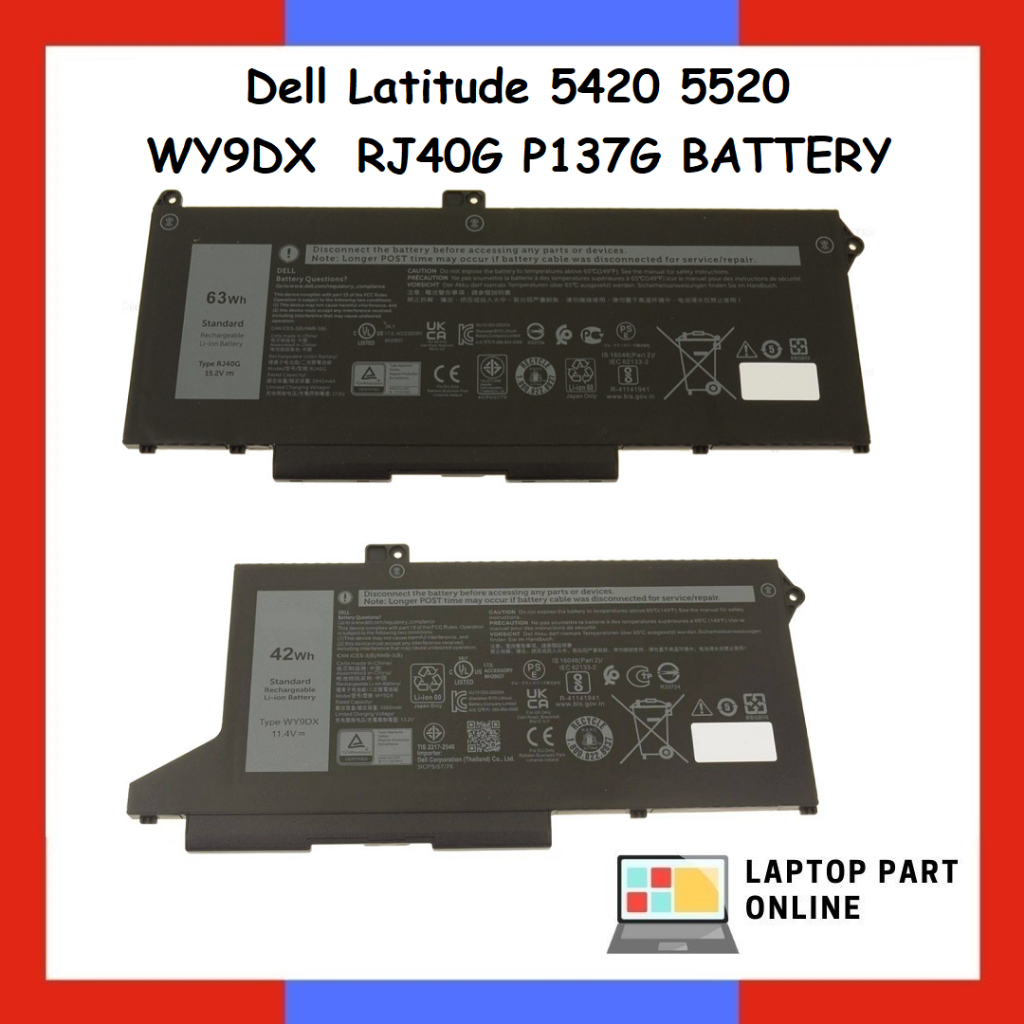 Dell Latitude 5420 5520 005R42 WY9DX WK3F1 RJ40G M3KCN R89GC PRECISION ...