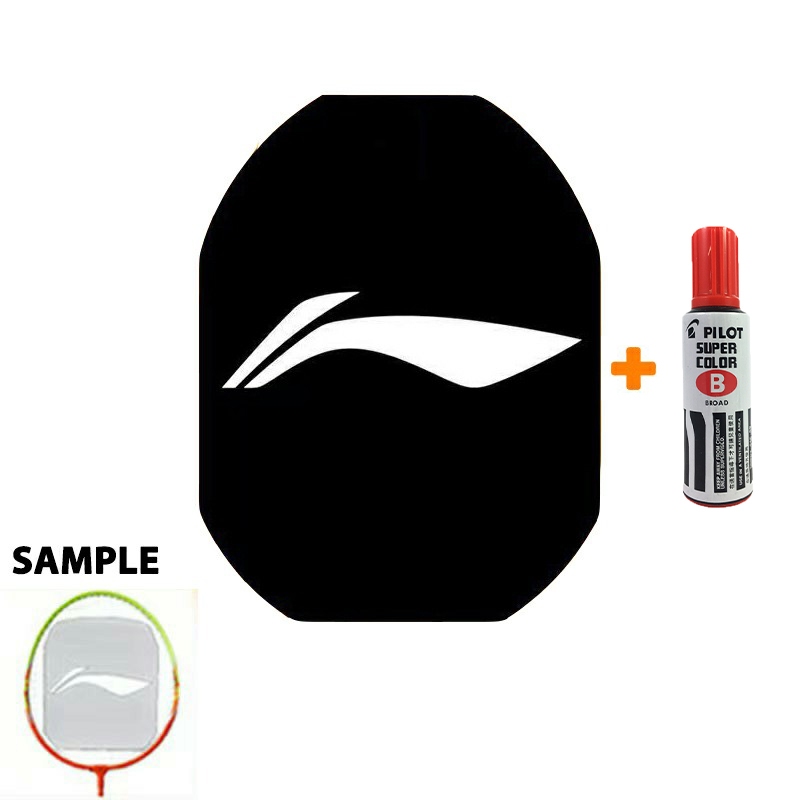 [Badminton Stencil Bundle] Badminton Lining Logo Racket String Stencil ...