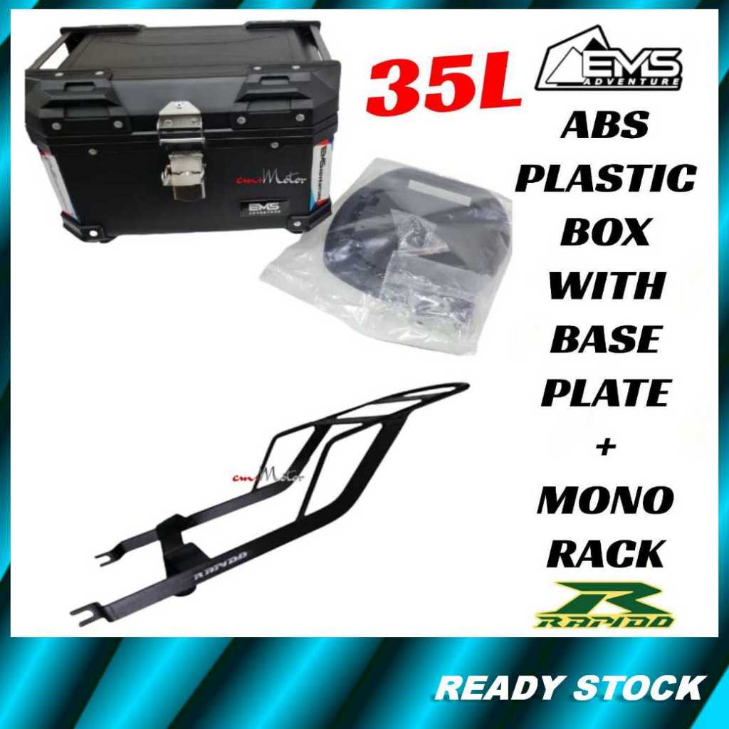 EMS Adventure 35L Top Box ABS Plastic (Same Aluminium Design)+Rapido ...