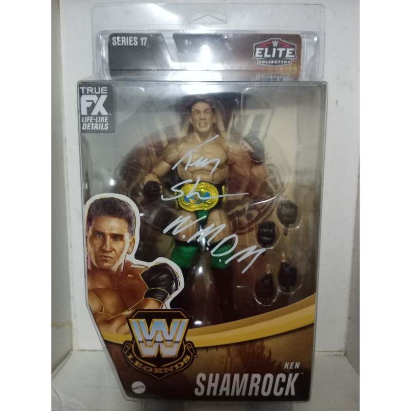 Mattel WWE Elite Legends Ken Shamrock Autographed Signed Wrestling ...