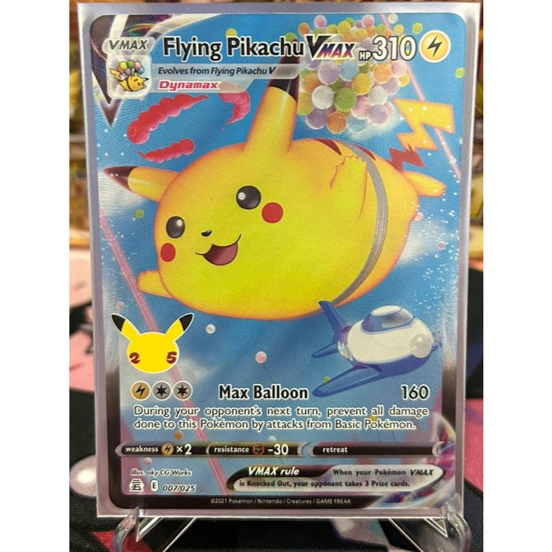 Pokemon TCG 25th Anniversary Celebrations - Flying Pikachu VMAX - 7/25 ...