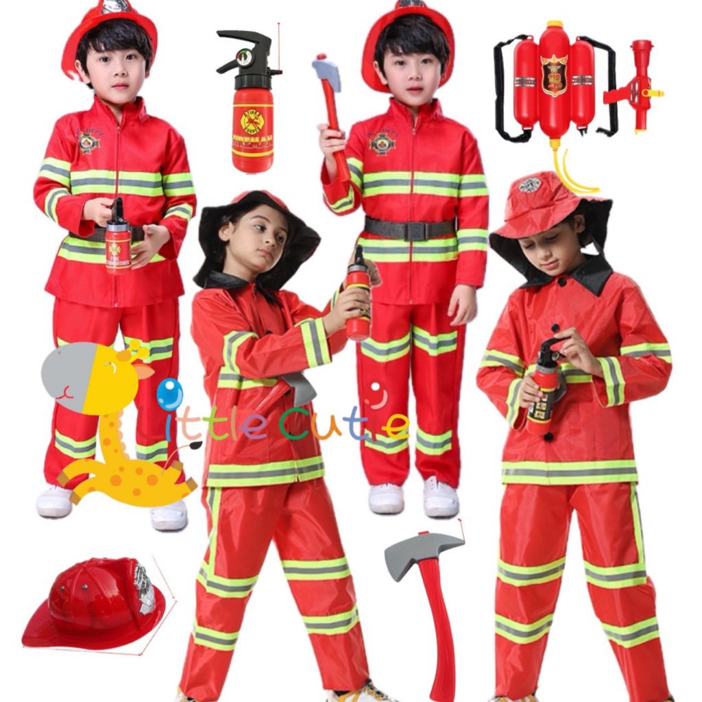 Little Cutie Bomba Costume Kids Fireman Malaysia Kostum Budak Fire ...