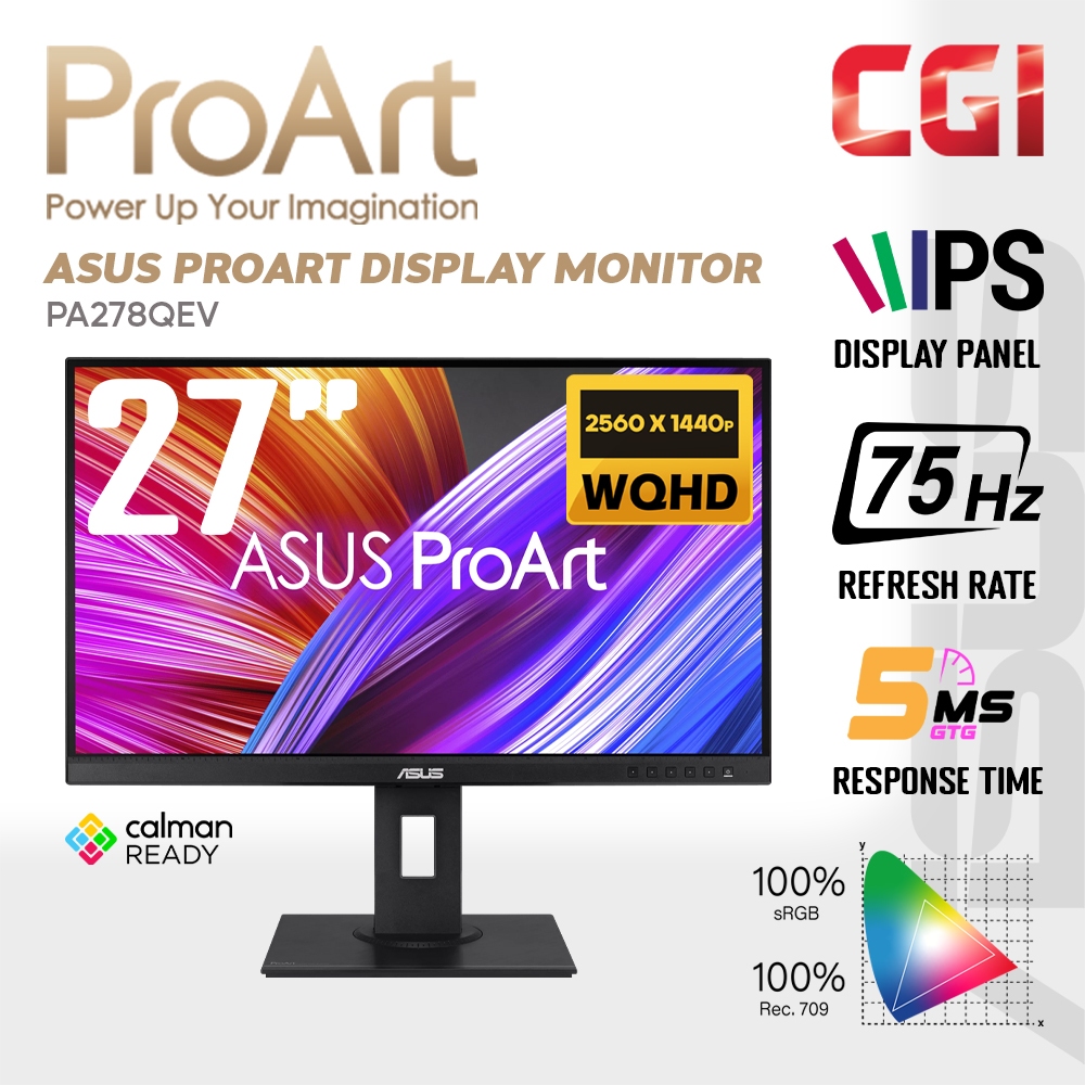 Asus 27" Proart PA278QEV IPS WQHD ΔE
