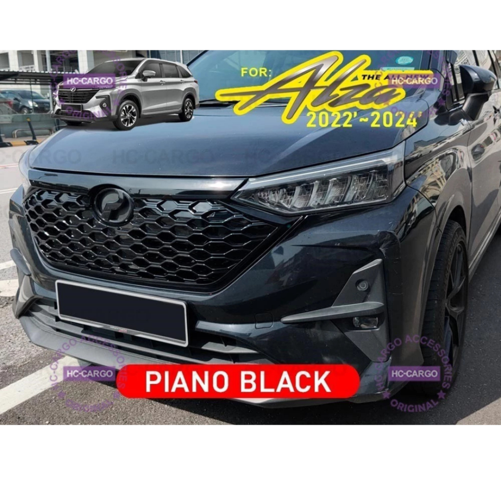 PERODUA ALZA 2022-2024 FRONT GRILL COVER FRONT UPPER GRILL COVER GLOSSY ...