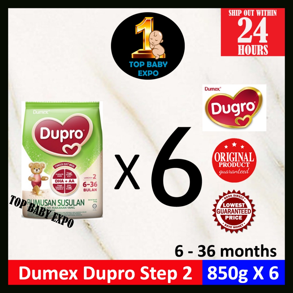 Dumex Dupro Step 2 (850g X 6) Exp: 09/2026 (Newest Stock) | Shopee Malaysia