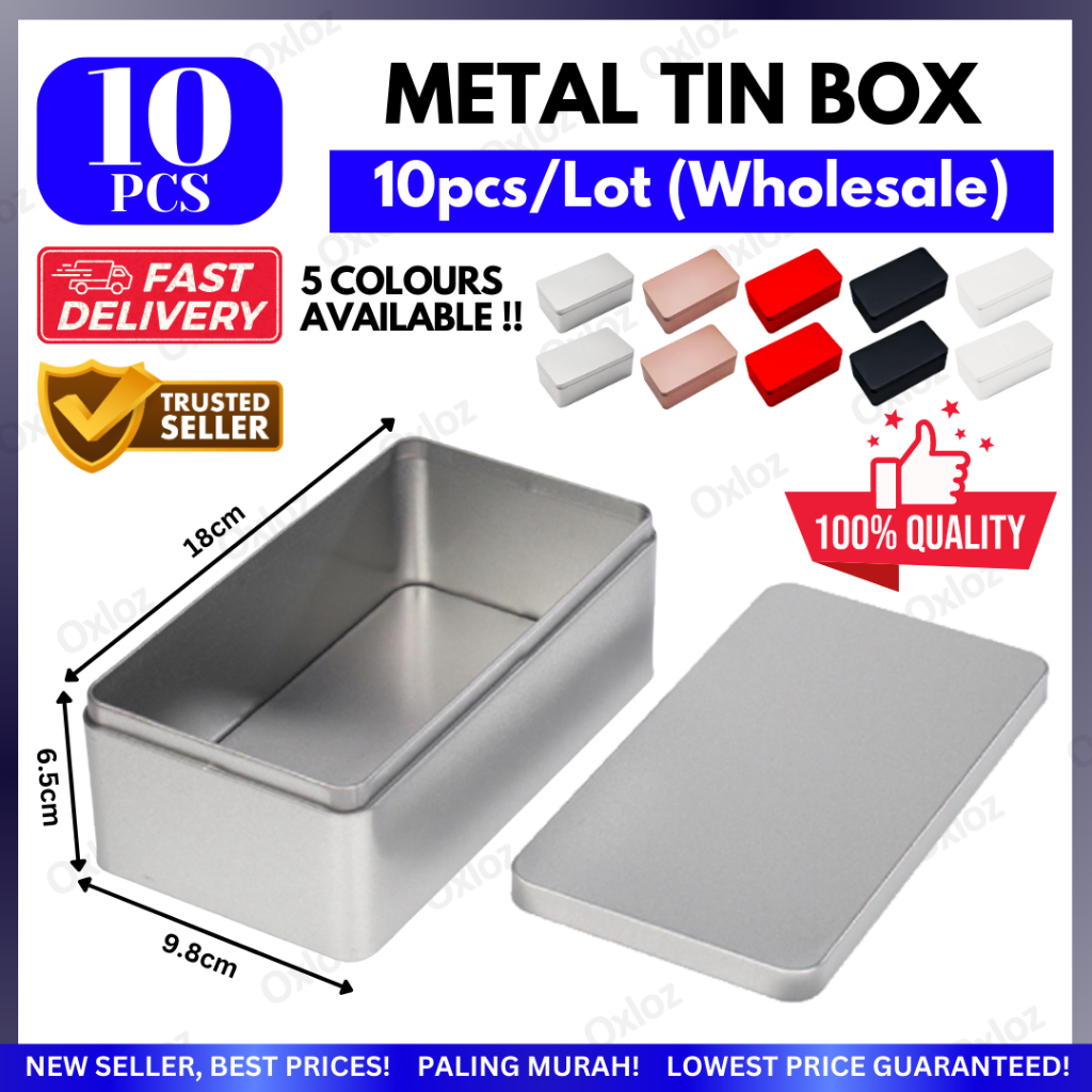 10pcs/Lot Aluminium Tin Box – Silver Metal Box Metal Container for ...