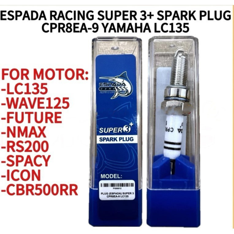 ESPADA RACING SUPER 3 SPARK PLUG YAMAHA LC135 CPR8EA-9 LC135 WAVE125 ...