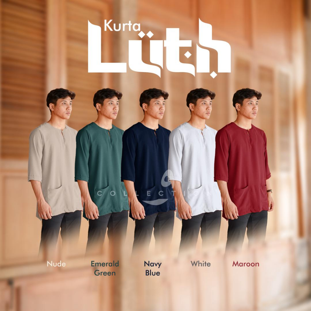 Kurta Luth Lengan 3 Suku Ironless (Warna Baru) Three Quarter tak perlu ...