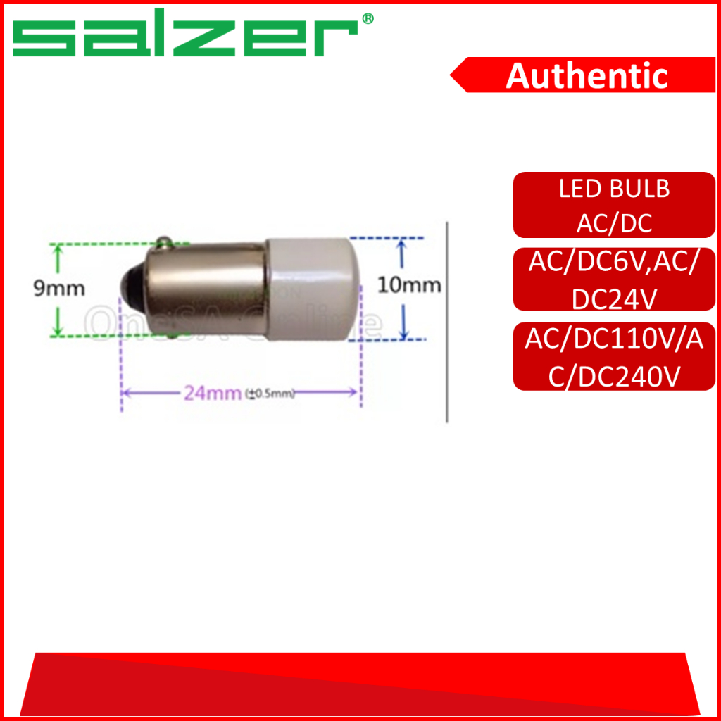 SALZER LED BA9S BULB AC/DC240V (SZLE240AC/DC-240V) | Shopee Malaysia