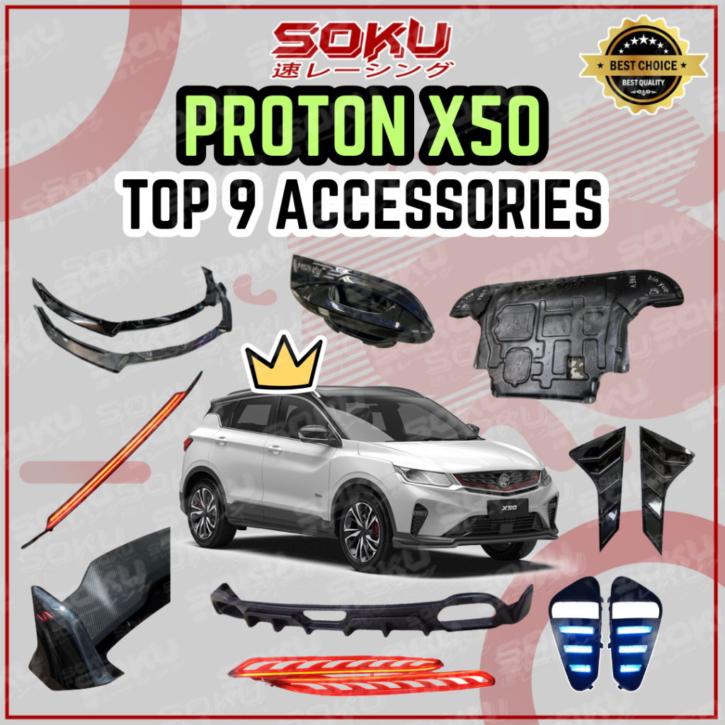Proton X50 Accessories Front Drl Side Skirt Mustang Cover Reflector ...