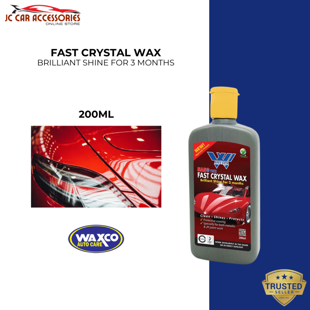 WAXCO W Series Fast Crystal Car Wax 200ml Brilliant Shine Coating ...