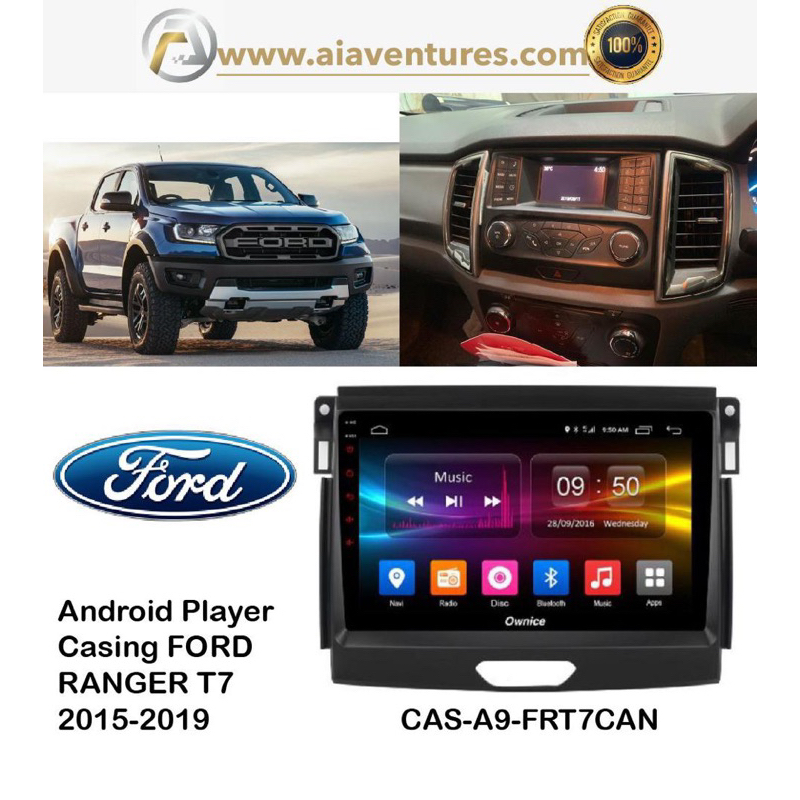 Ford Ranger T7 2015up 9 inch Android Player Casing with CANBUS harness ...