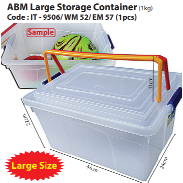 ABM LARGE STORAGE CONTAINER IT - 9506 PLASTIK BOX | Shopee Malaysia