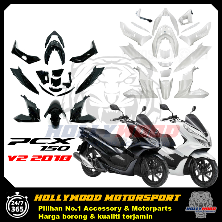 PCX150 2018 (K97) COVERSET COVER SET METALLIC SPRAY PAINT BLACK PEARL ...