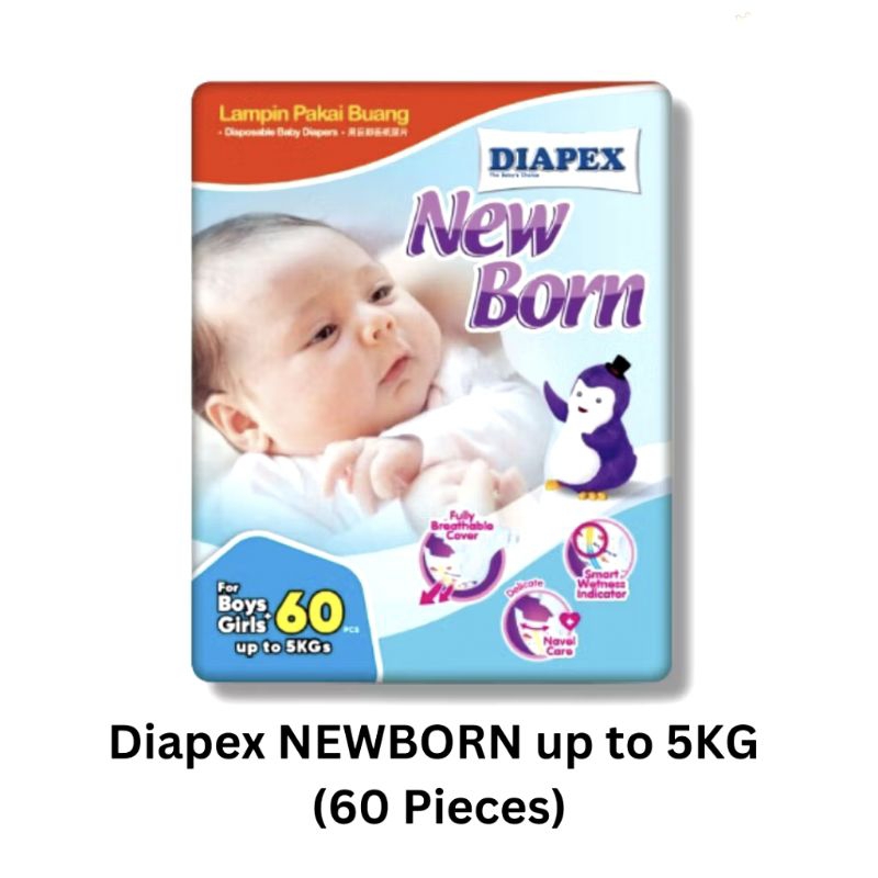 Diapex Easy NEW BORN 60 pcs | Shopee Malaysia