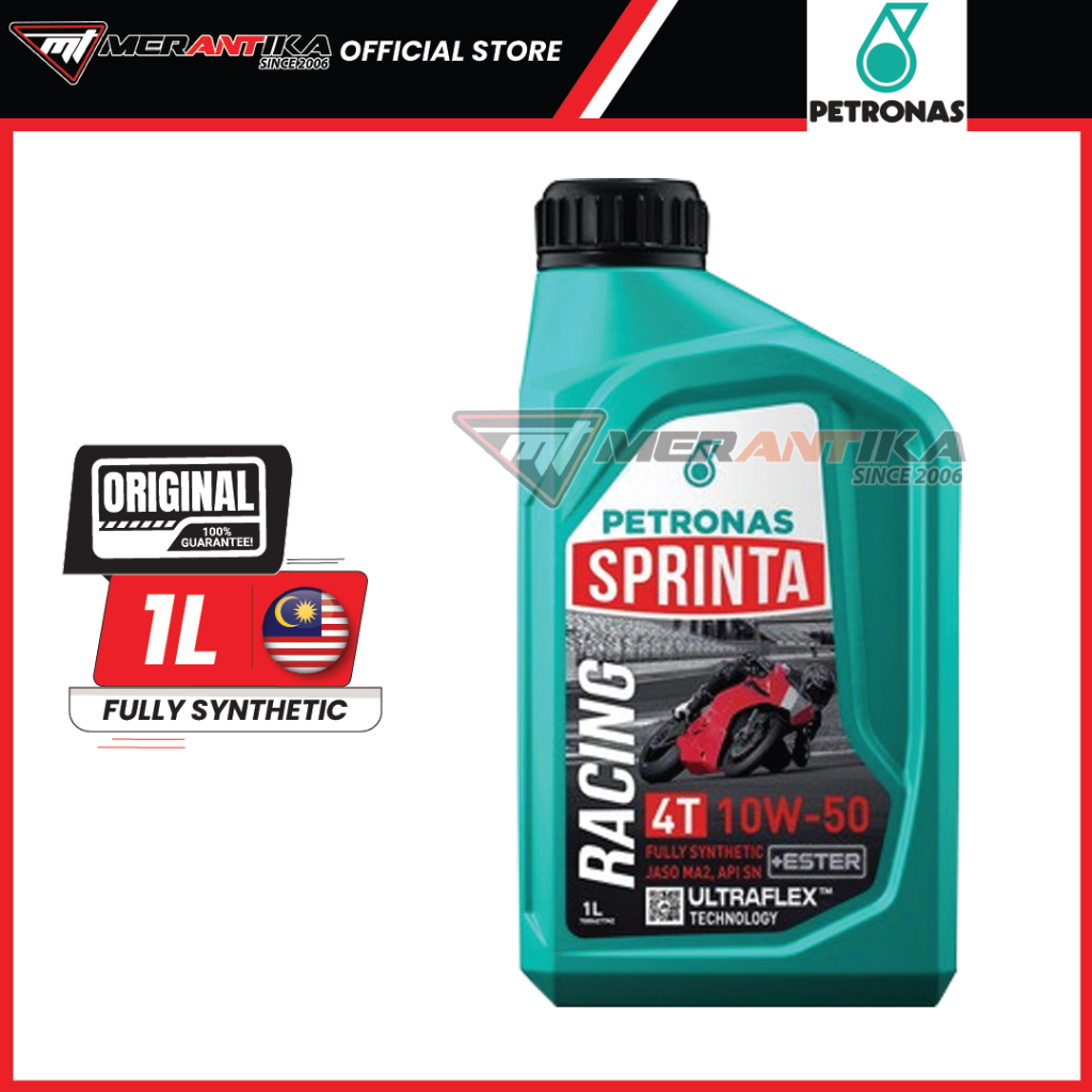 MERANTIKA l PETRONAS Sprinta Racing 4T Fully Ester 10W50 1L Motorcycle ...