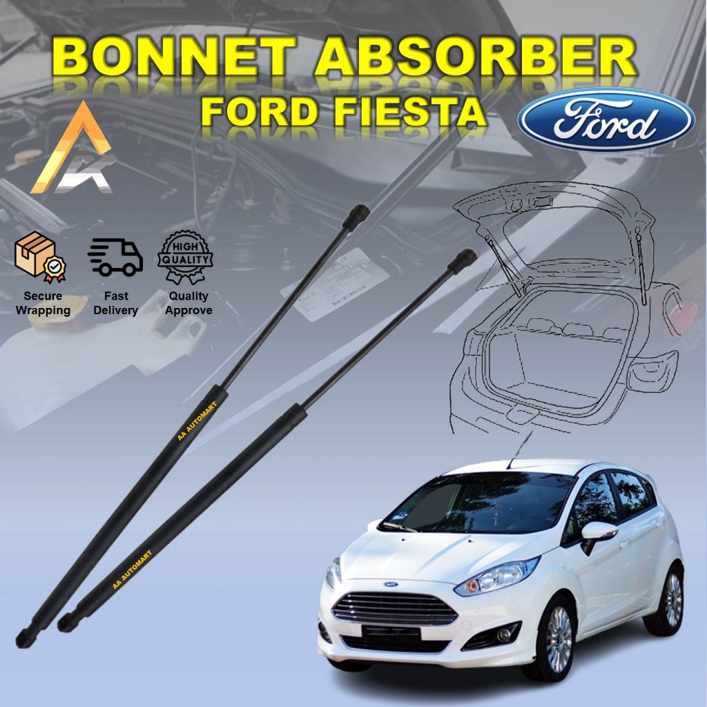 Ford fiesta 2009 - 2015 Rear Boot Bonnet Absorber Strut Tailgate ...