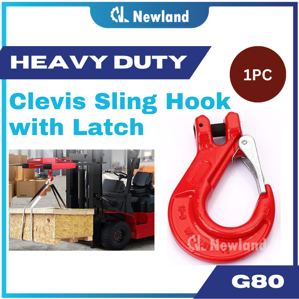 Crane Hook / Eye Hook / Clevis Hook with Latch - G80 Heavy Duty ...
